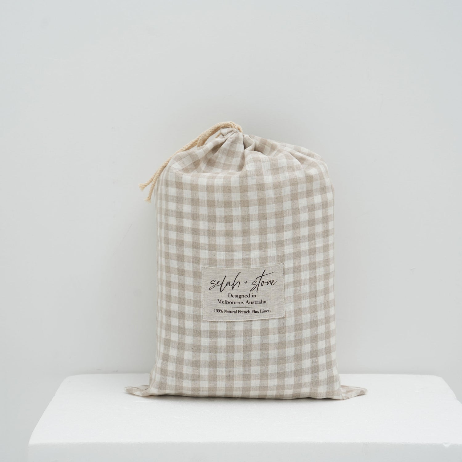 Quilted French Linen Blanket - GINGHAM – Selah + Stone